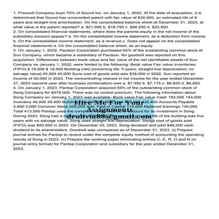 1 Prescott Company buys 70 of Sound Inc on January 1 202.pdf