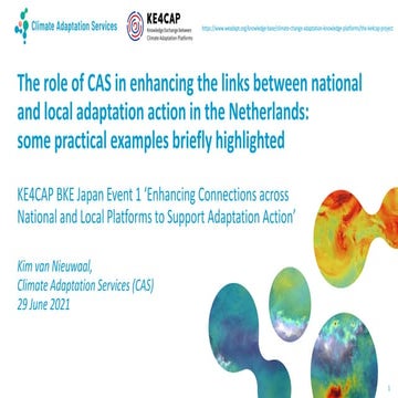 The role of CAS in enhancing the links between national and local adaptation action in the ...
