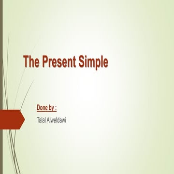 طلال الولداوي (1) present simple technical book | PPTX