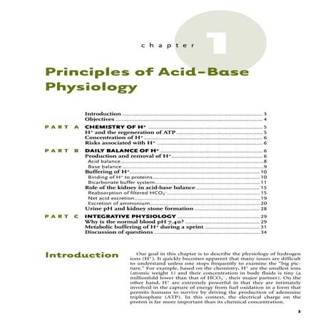 1 principles of acid base physiology | PDF