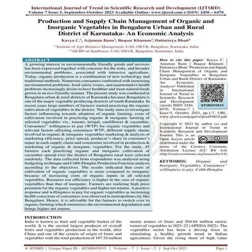 Production and Supply Chain Management of Organic and Inorganic ...