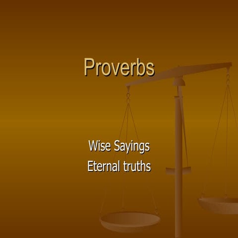 PROVERBS FOR ALL OCASSIONS | PPT