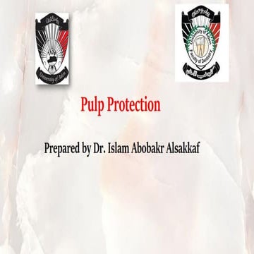 pulp irritant and protection by Dr Islam Alsakkaf | PPTX