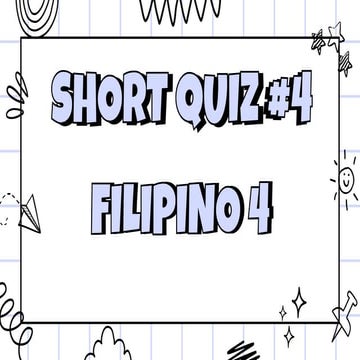 1st Quarter- Short Quiz for grade four students | PDF