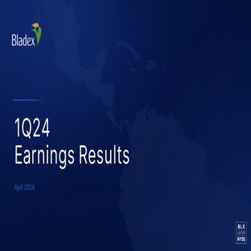 Bladex Earnings Call Presentation 1Q2024 | PPT