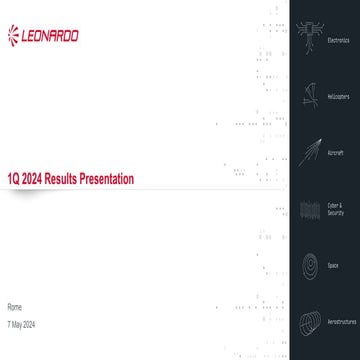 The Leonardo 1Q 2024 Results Presentation | PPT