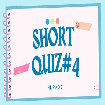 1st-Quarter-Short Quiz for Grade 7 exclusive | PDF