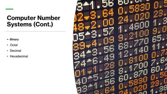 Day 10-13 Conversion of Computer Number (Octal, Decimal, & Hexadecimal).ppt