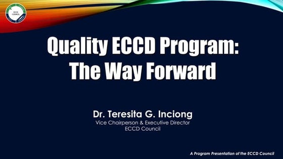 Early Childhood Care and Development (ECCD) | PPT