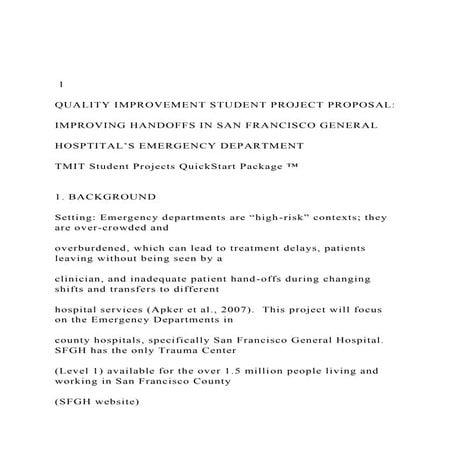 1 QUALITY IMPROVEMENT STUDENT PROJECT PROPOSAL IMPR.docx