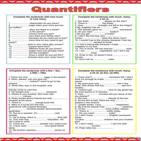 QUNATIFEIRS AND COUNTABLE AND UNCOUNTABLE NOUNS | PDF
