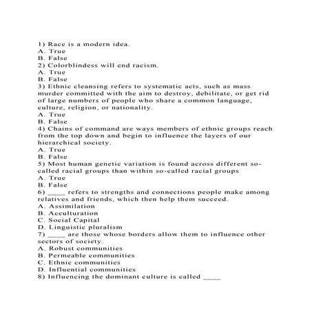 Racism inventory 33 questionnaire | PDF