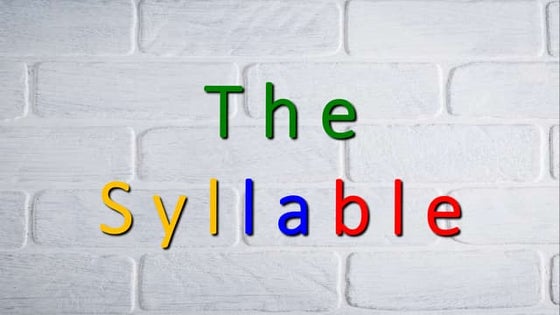 Syllable | PPT