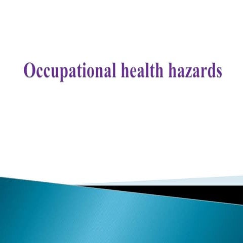 occupational health safety | PPTX