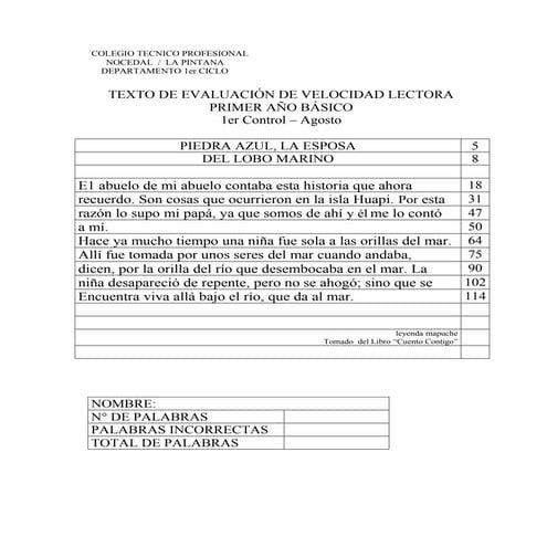 1ra lectura 1 básico | DOC
