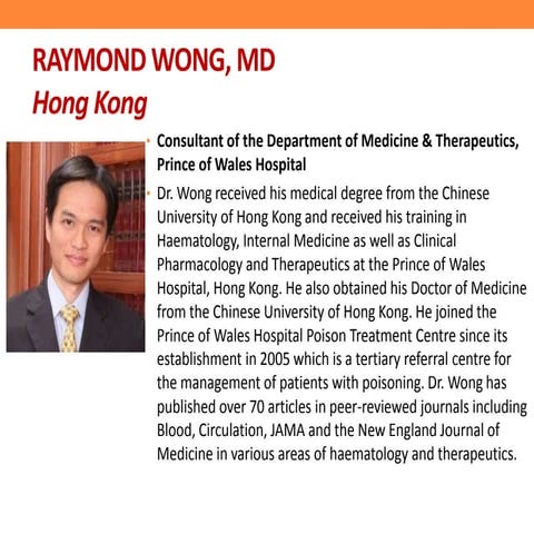 Thalassemia Chelation Update: Prof Raymond Wong | PPTX