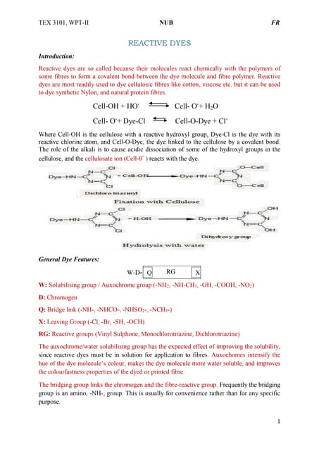 Hot brand reactive dyes and application | PPT
