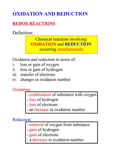 Std XI-Chapter-5-Redox-Reactions-Applications | PPT