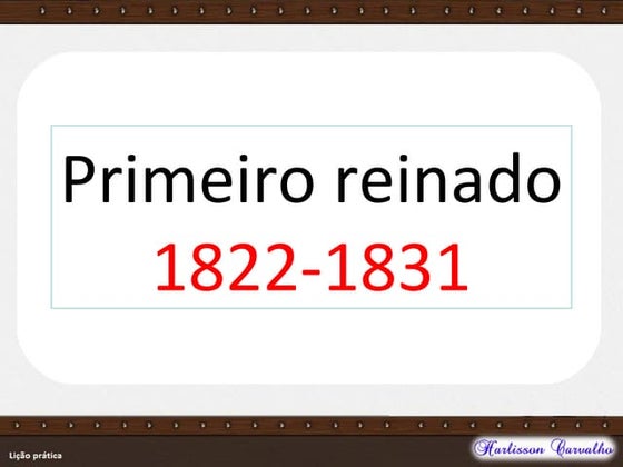 História e Cultura durante o Segundo Reinado | PPT