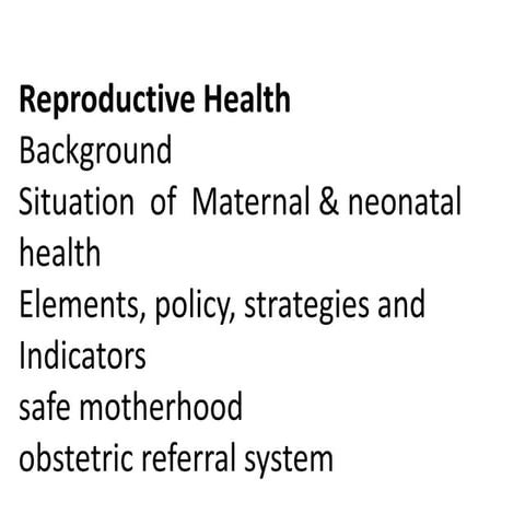 1 reproductive health | PPTX