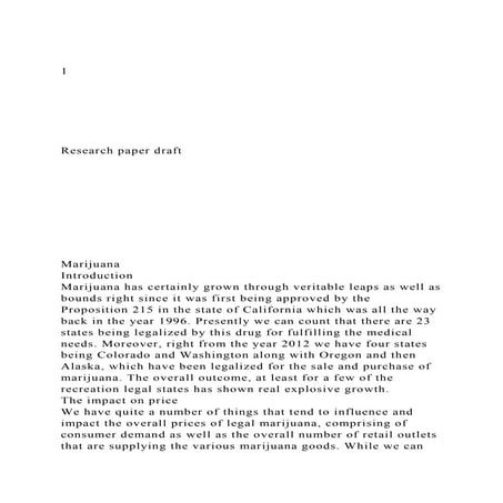 1Research paper draft Marijuana.docx