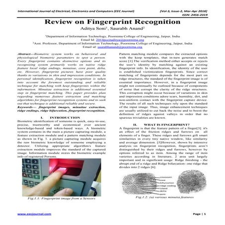 A Survey on Fingerprint Protection Techniques