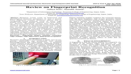 Fingerprint Minutiae Extraction And Compression Using Lzw Algorithm