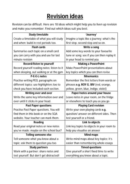 1 revision ideas | PDF