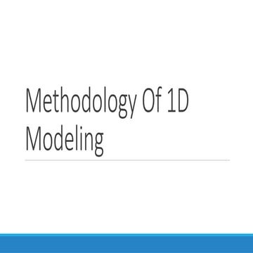 Methodology Of 1D Modeling using petromod | PPTX