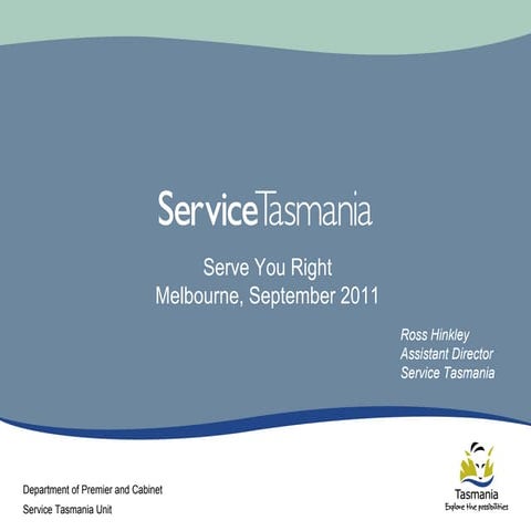 Service Tasmania | PDF