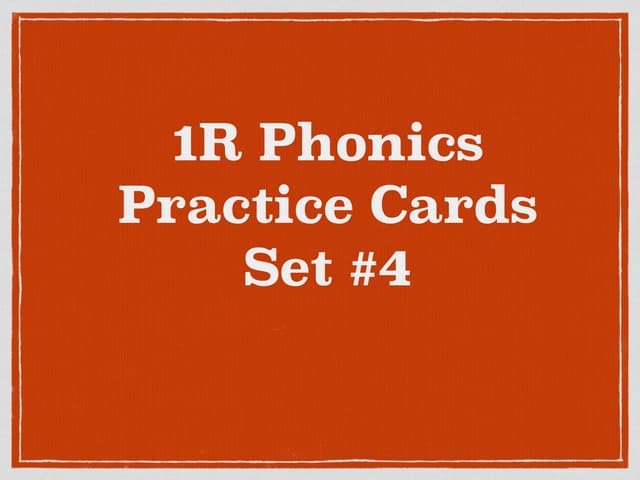 IRLA 1B Tricky Words Flashcards