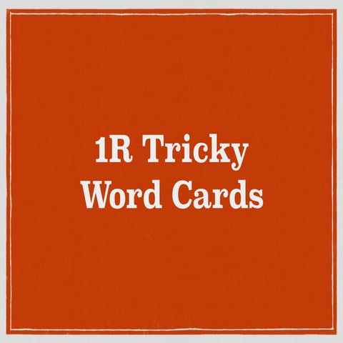 IRLA 1R Tricky Words Flashcards | PPT