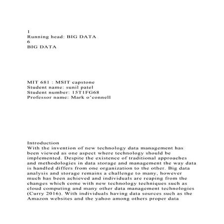 1Running head BIG DATA6BIG DATAMIT 681 MSIT.docx
