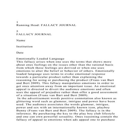 Activity - faulty logic, unsupported fact, or emotional appeal. | PPTX