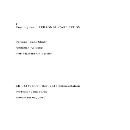 1 Running head PERSONAL CASE STUDY Personal Case .docx