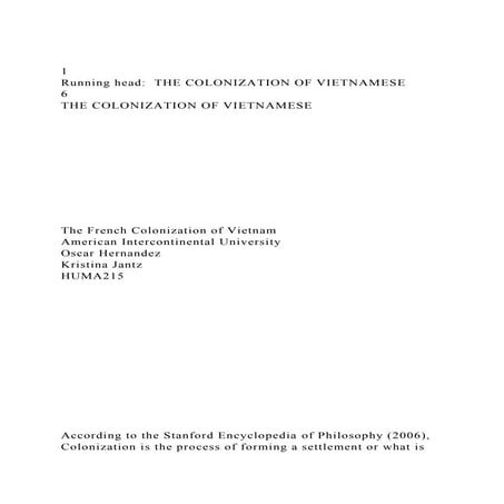 VIETNAM WAR - 04. THE FRENCH COLONISATION OF INDOCHINA | PPTX