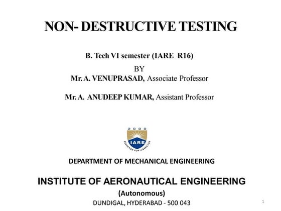 Non Destructive Testing Versus Destructive Testing | PDF