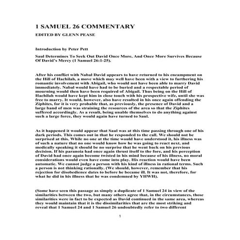 1 samuel 26 commentary | PDF
