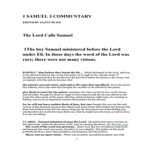 1 Samuel 3 Commentary Pdf