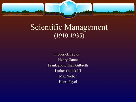 Scientific management | PPTX
