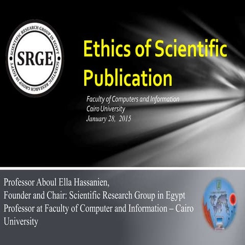 Ethics of Scientific publication | PPTX