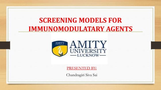 Screening Models of Anti-Inflammatory Drugs | PPTX