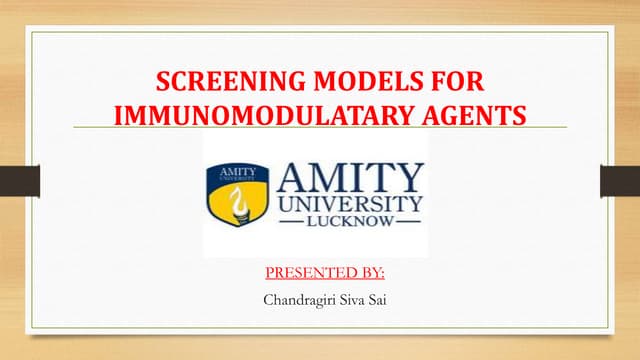 Screening Models of Anti-Inflammatory Drugs | PPTX