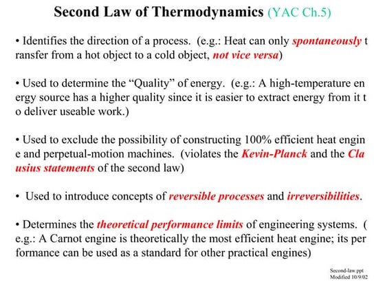 Second law of thermodynamic | PPTX