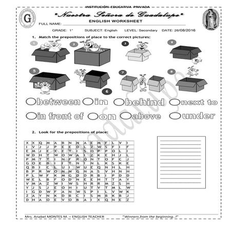 1 sec prepositions of place | DOC
