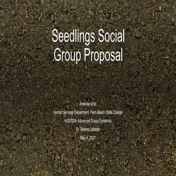 seedlings social group proposal | PPT
