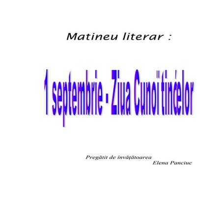 1 septembrie matineu | DOC