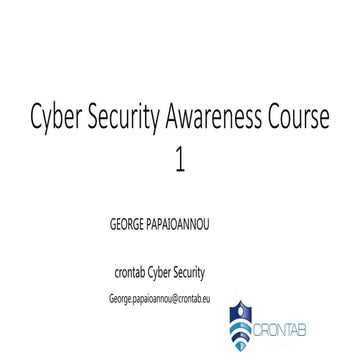 Crontab Cyber Security session 1 | PPT