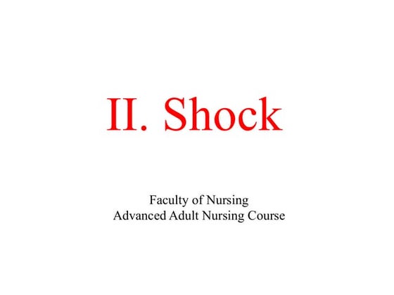 shock - first aid ppt.pptx - brief for nursing | PPTX
