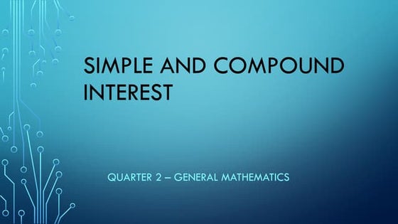 Simple and compound interest (1) | PPTX | Stocks and Bonds | Personal ...